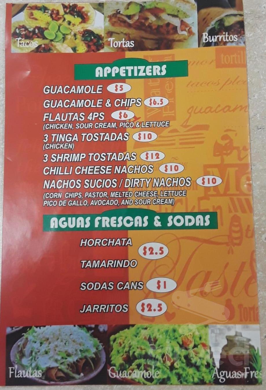 Tacos la Gringa menu in Bloomfield, New Jersey, USA