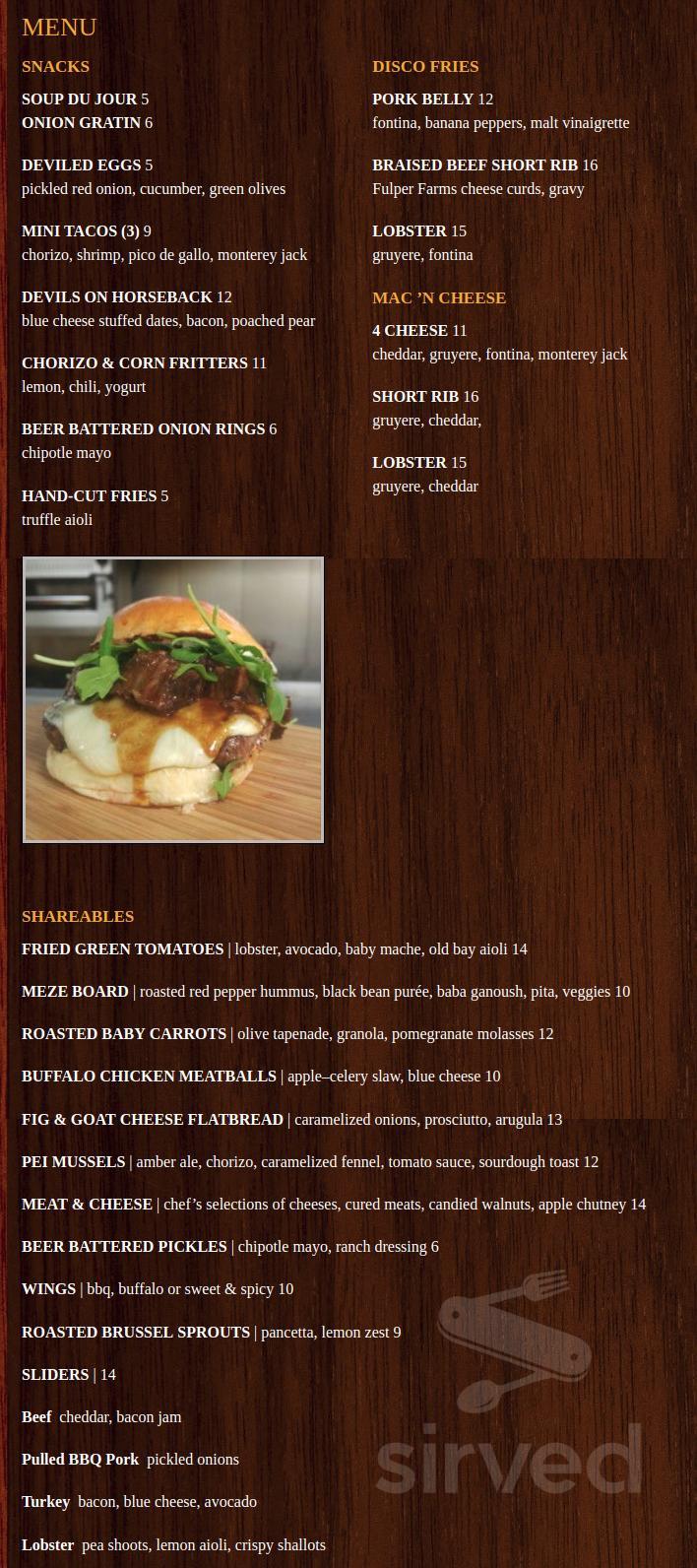 Menu - Rocky Hill NJ's Historic Rocky Hill Inn & Tavern | Sirved