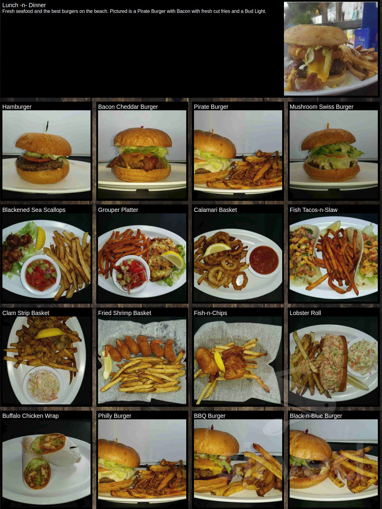 Pirates Pub & Grub menus in Madeira Beach, Florida, United States