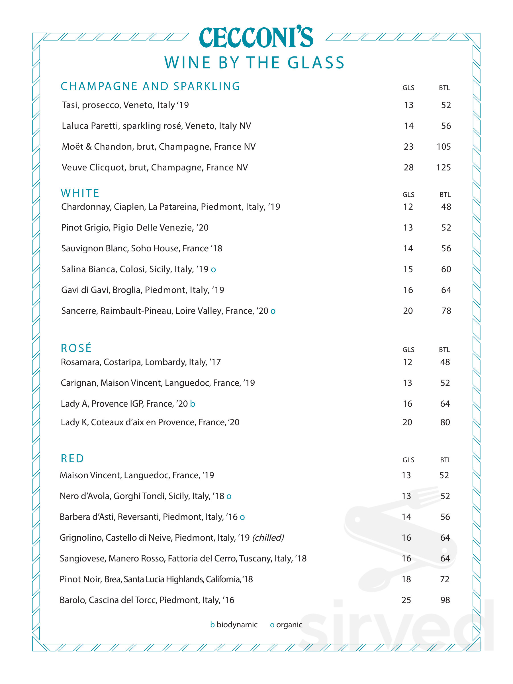 Menu - Brooklyn NY's Cecconi's Dumbo | Sirved