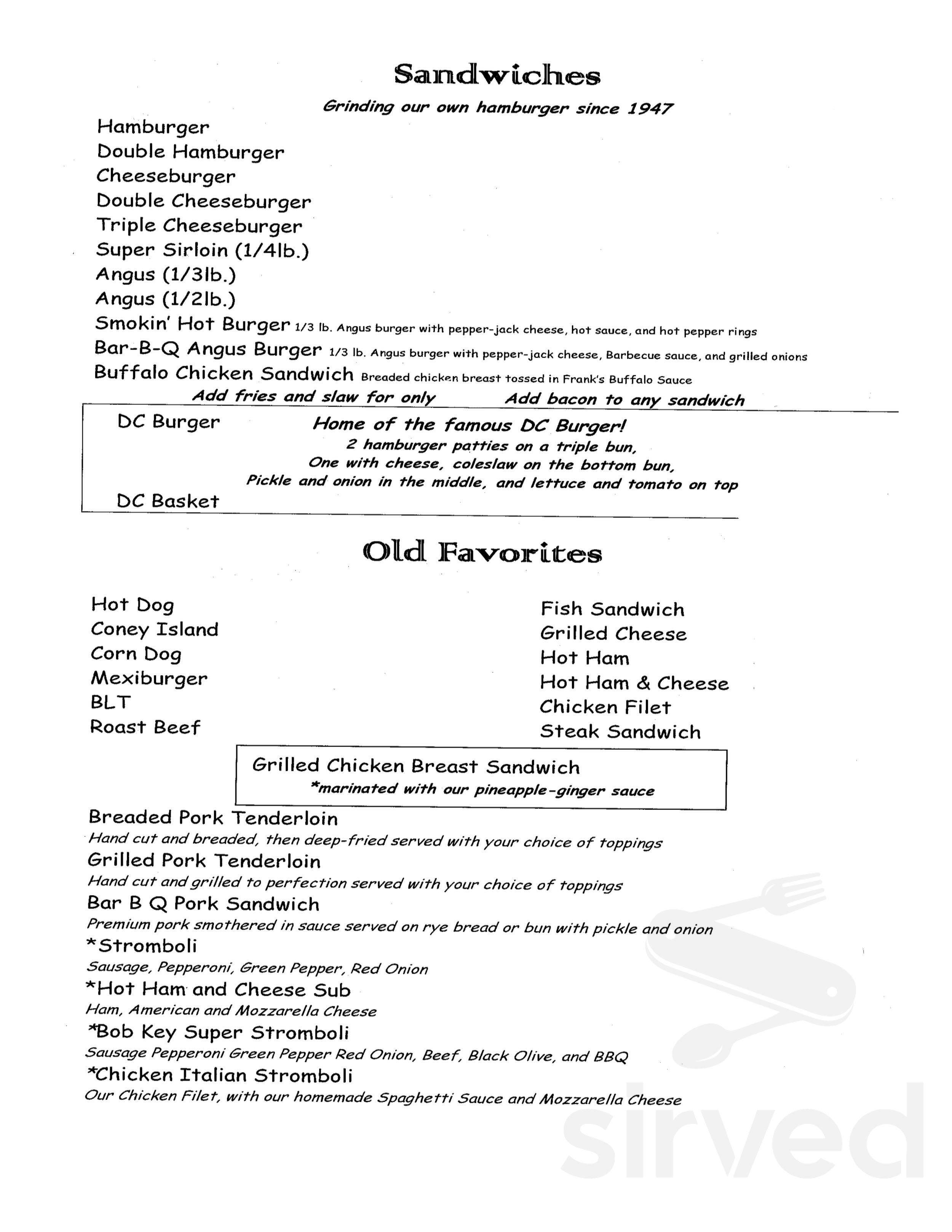 Dick Clark's Family Restaurant menu in Princeton, Indiana, USA