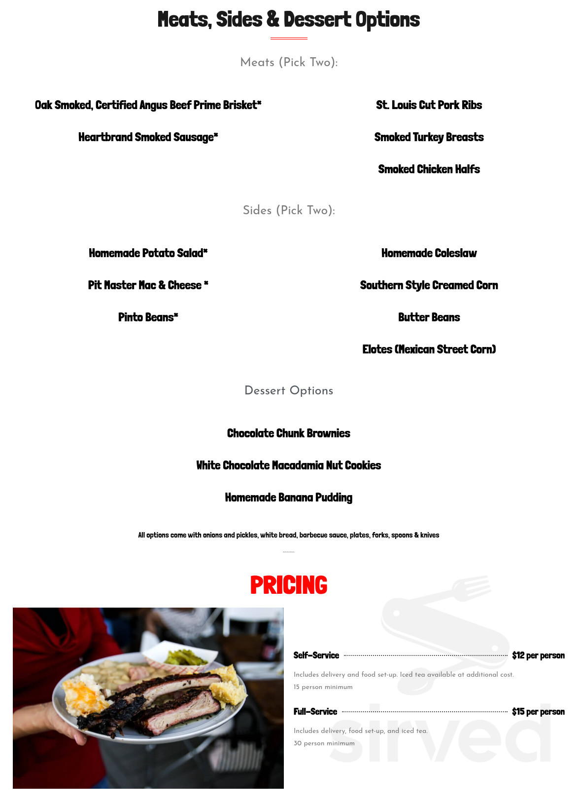 Joe Riscky's Barbeque menus in Fort Worth, Texas, United States