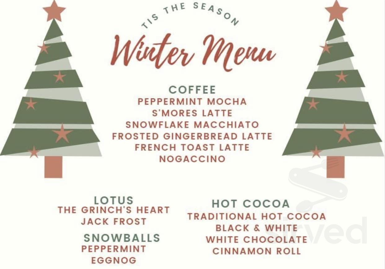 PT's Snowballs Coffee and Ice Cream menu in Sulphur, Louisiana, USA