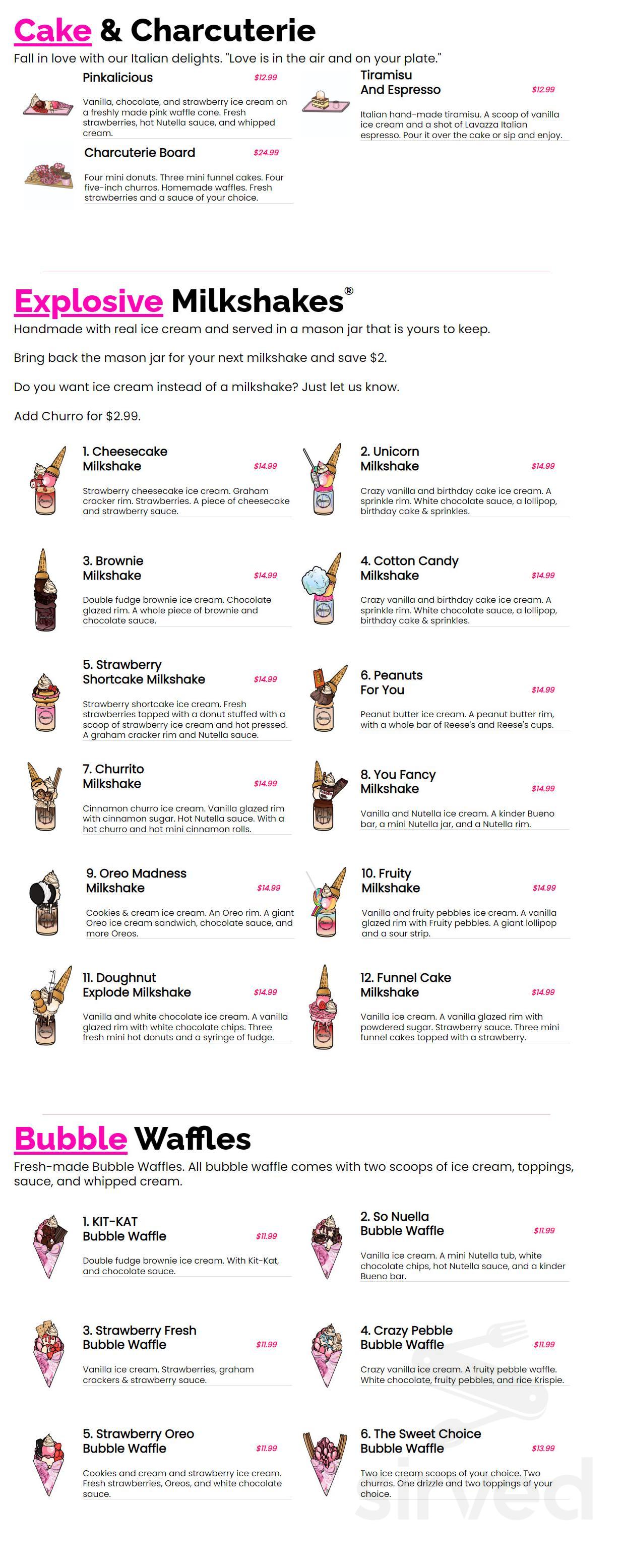 The Sweet Spot menu in Virginia Beach, Virginia, USA