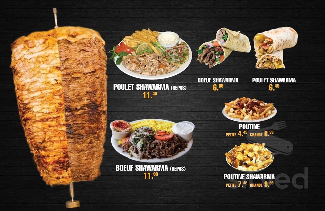 Shawarma Royal menu in Saint-Laurent, Quebec H4L 3M4, Canada