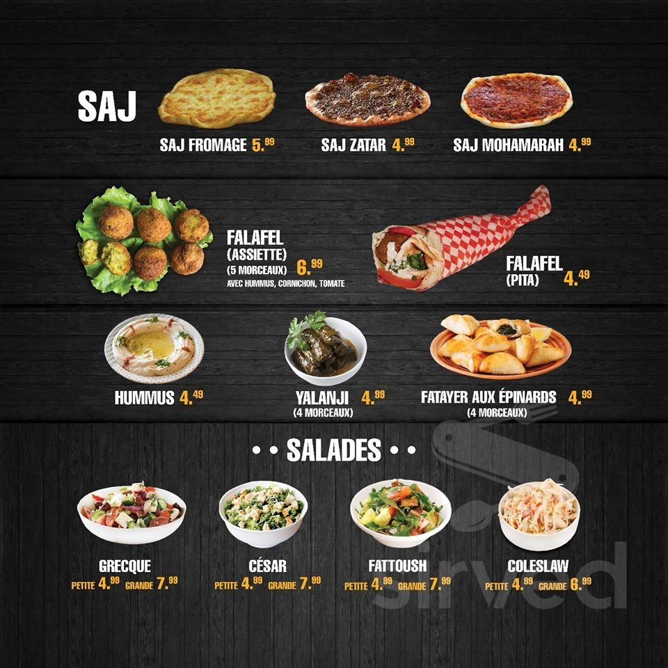 Shawarma Royal menu in Saint-Laurent, Quebec H4L 3M4, Canada