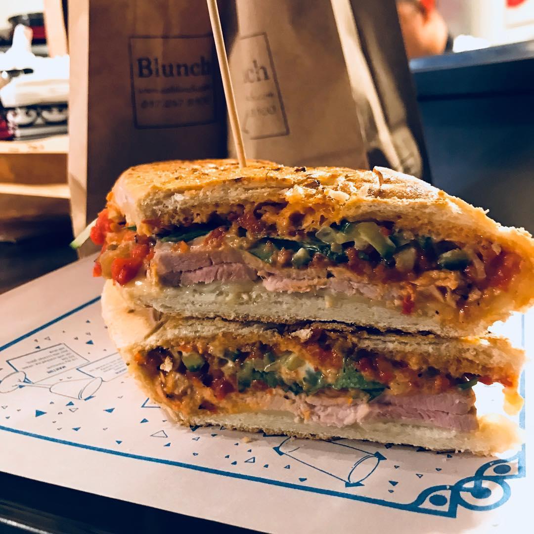 Blunch menu in Boston, Massachusetts, USA