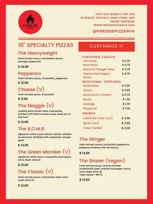 Fireside Pizza (Food Truck - Check Out Social Media For Curr menu in ...