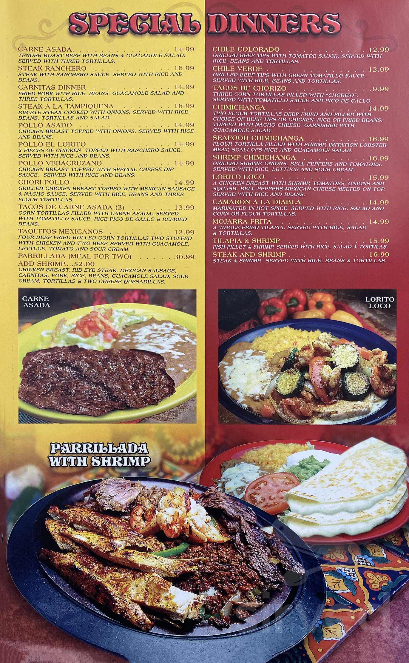 El Lorito Mexican Grill menus in Hopkins, Minnesota, United States