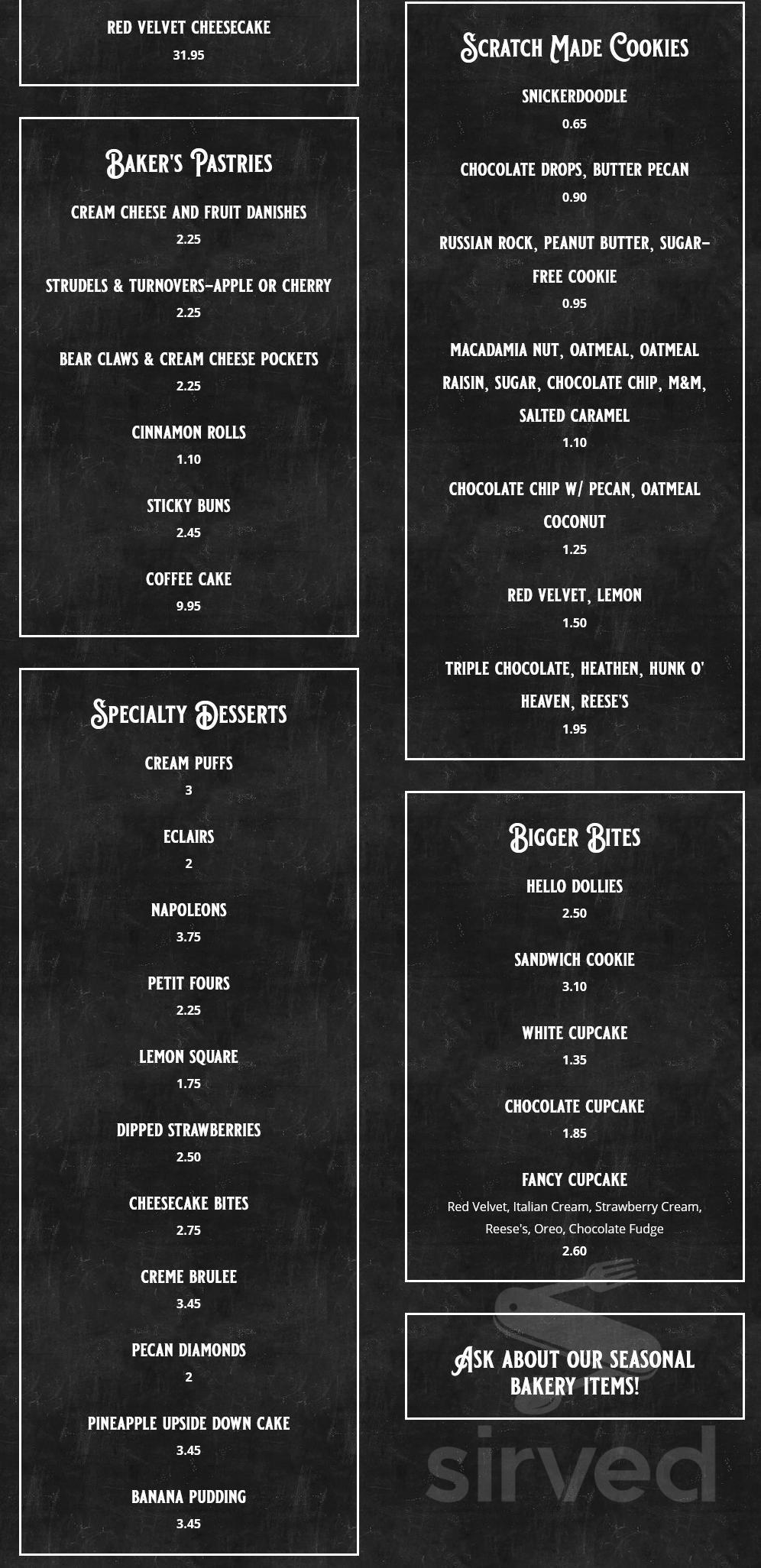 Menu - Longview TX's Butcher Shop | Sirved