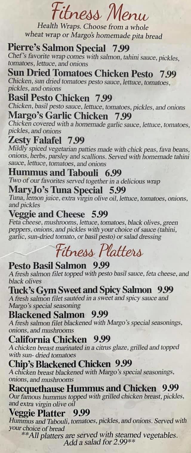 Margo's Mediterranean Cuisine menu in Griffin, Georgia, USA