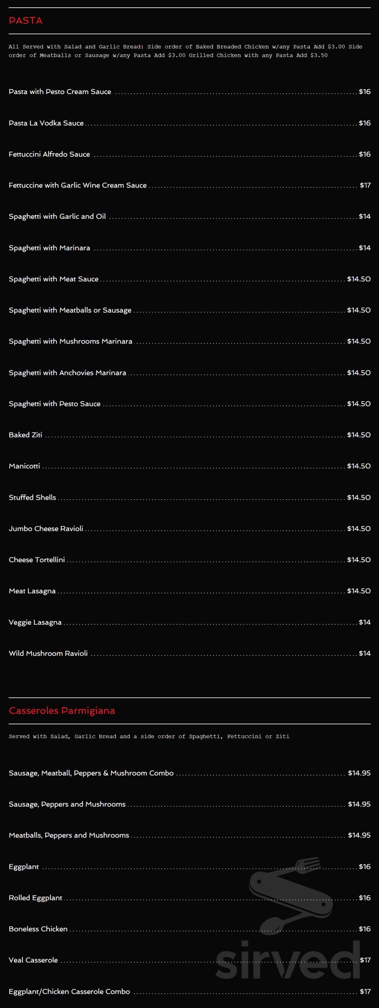 Menu - Great Barrington MA's Manhattan Pizza Co | Sirved