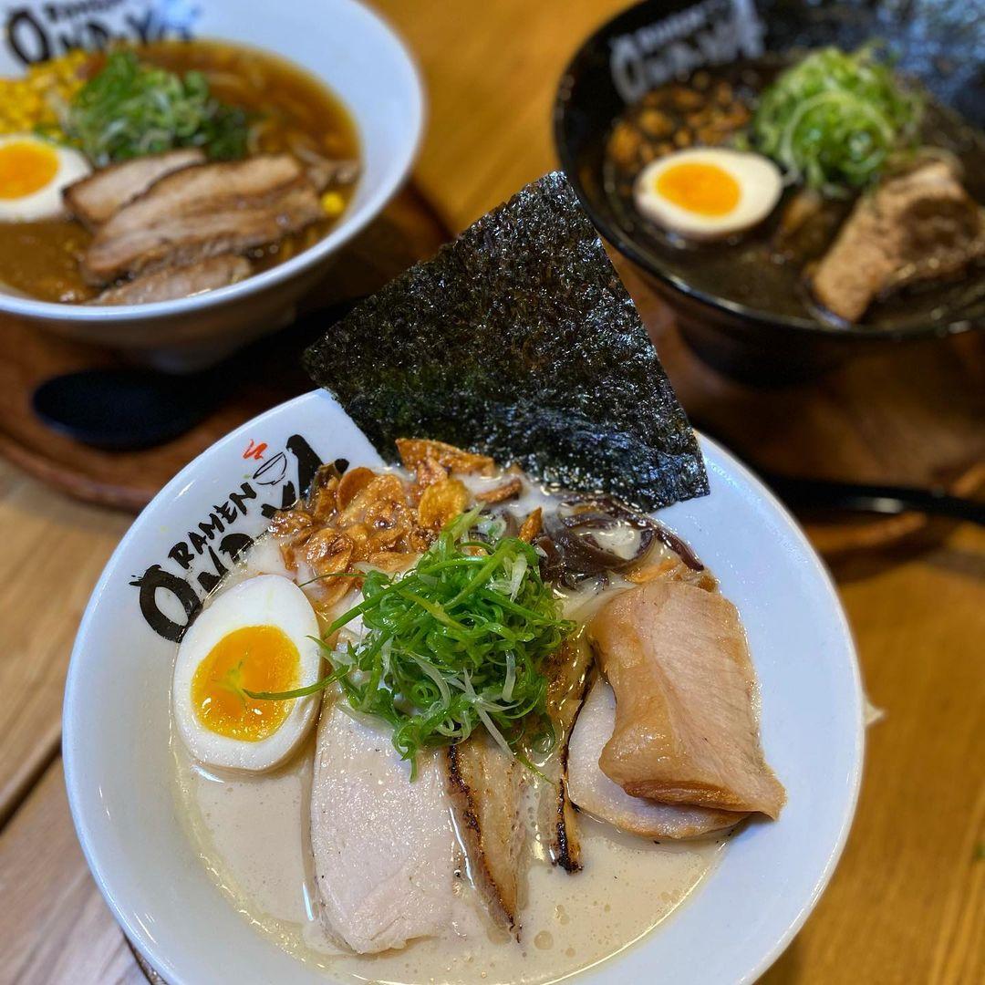 Onoya Ramen menu in Honolulu, Hawaii, USA