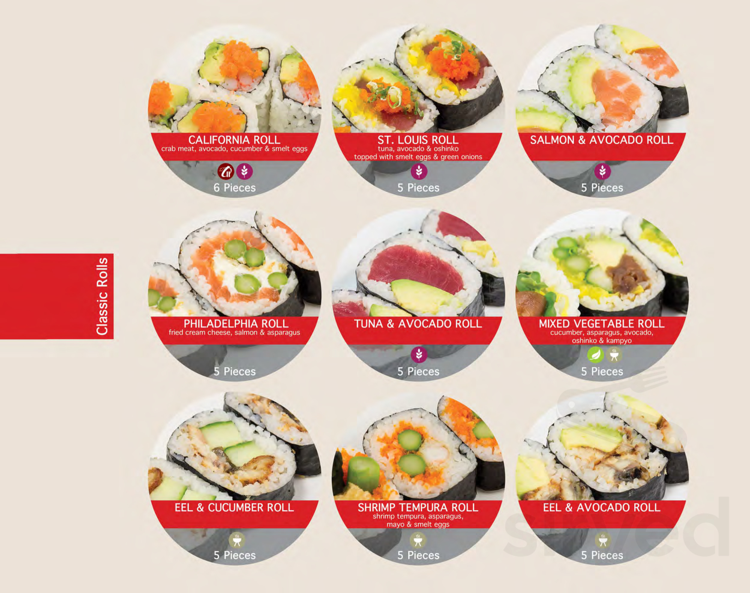Oishi Sushi and Steakhouse menu in Chesterfield, Missouri, USA