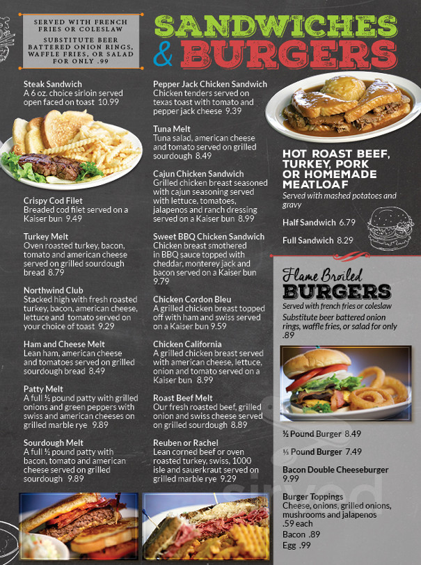 Northwind Grille menu in Brainerd, Minnesota, USA