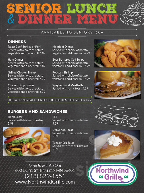 Northwind Grille menu in Brainerd, Minnesota, USA