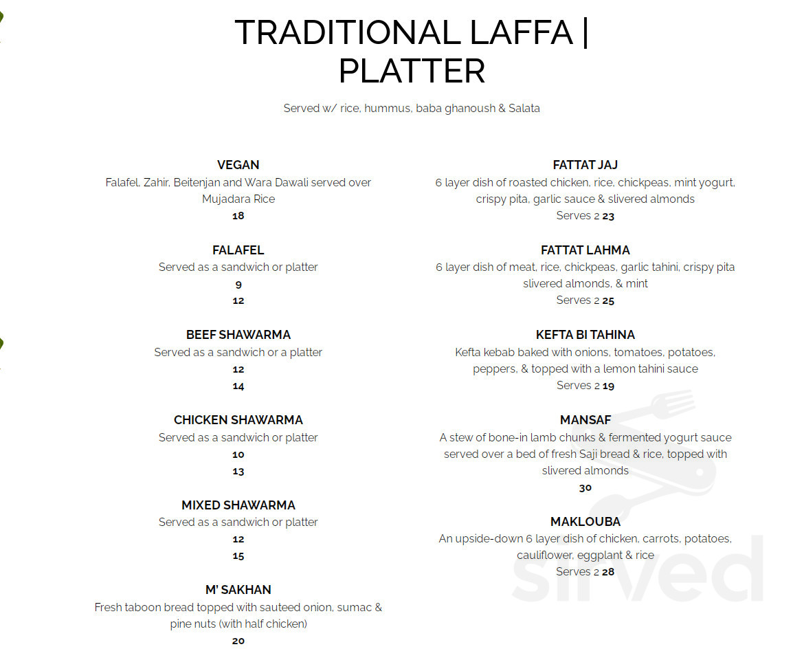 Ayat menu in Brooklyn, New York, USA