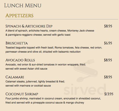 The Stone House menu in Montrose, Colorado, USA