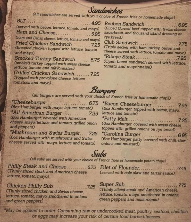 Rockwell Diner menus in Rockwell, North Carolina, United States