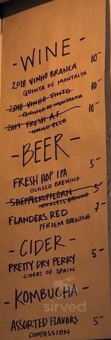 Lone Pine Coffee Roasters menu in Bend, Oregon, USA