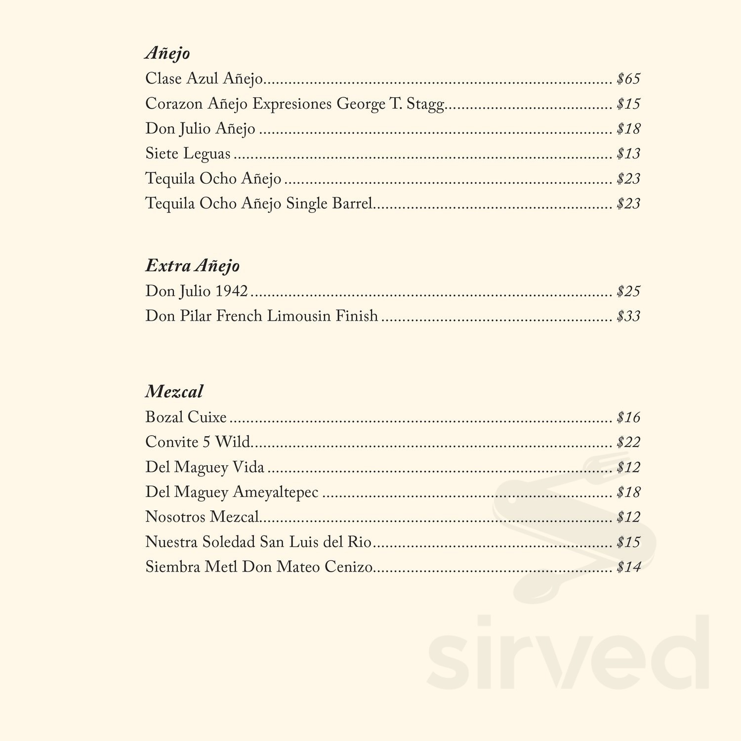 Eleven Twenty-Two Speakeasy & Cocktail Lounge menu in Paso Robles ...