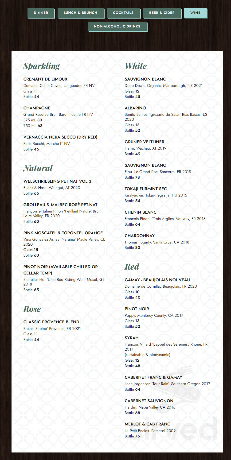 Hanoi House menu in New York, New York, USA