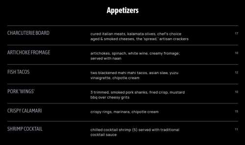 The Rambler menu in Cambridge Springs, Pennsylvania, USA
