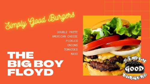 Simply Good Burgers menu in Copperas Cove, Texas, USA