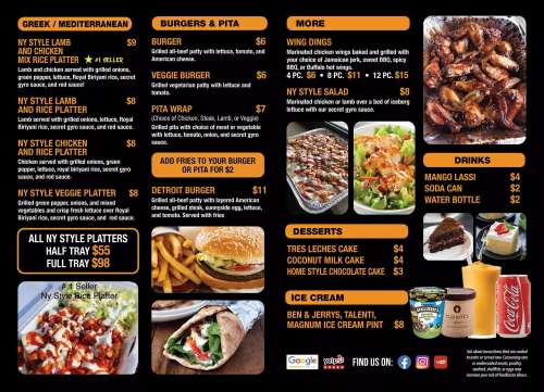 Detroit Eatery menu in Royal Oak, Michigan, USA