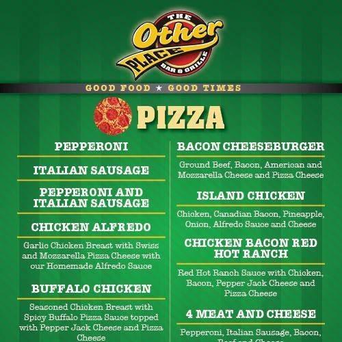 The Other Place Bar and Grill menu in Duluth, Minnesota, USA