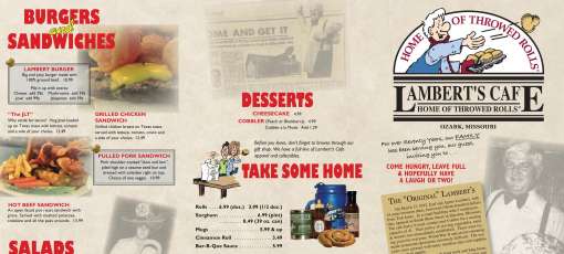 Menu for Lambert's Cafe - Foley, AL | Sirved