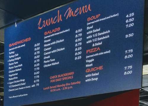 Royal Bakery menu in Ventura, California, USA