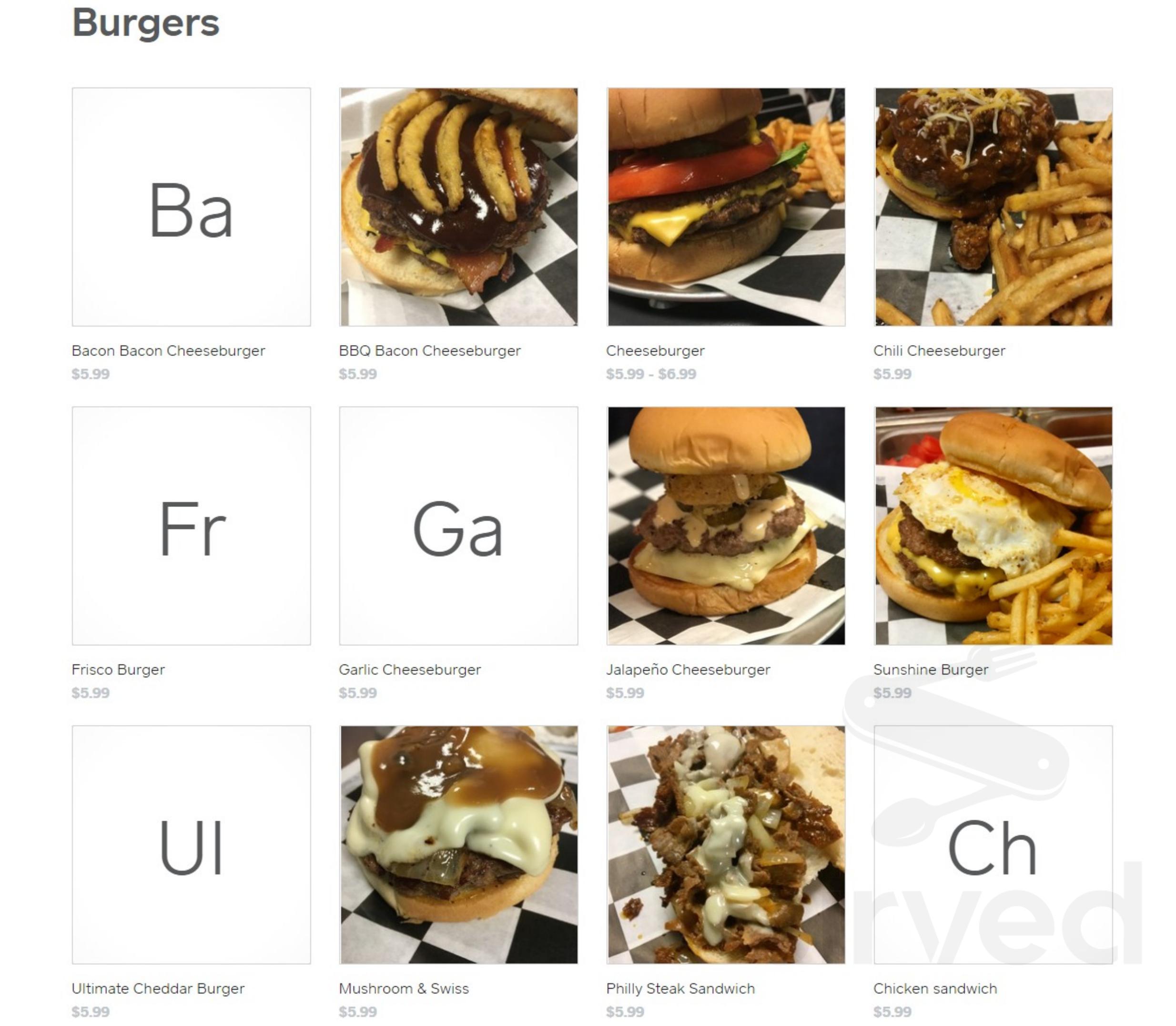 Snowensville Diner menu in Owensville, Missouri, USA