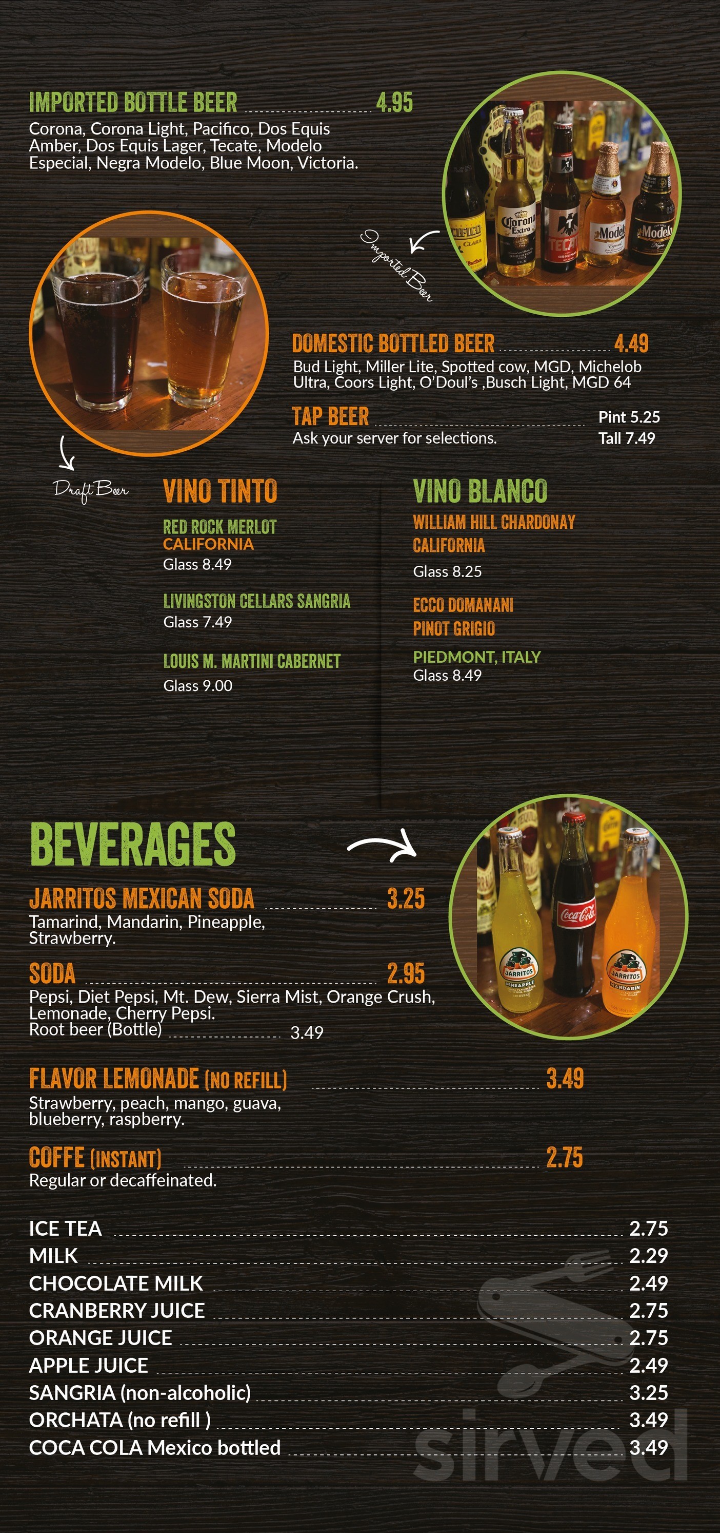 Casa Luna Mexican Grill Lodi WI menu in Lodi, Wisconsin, USA