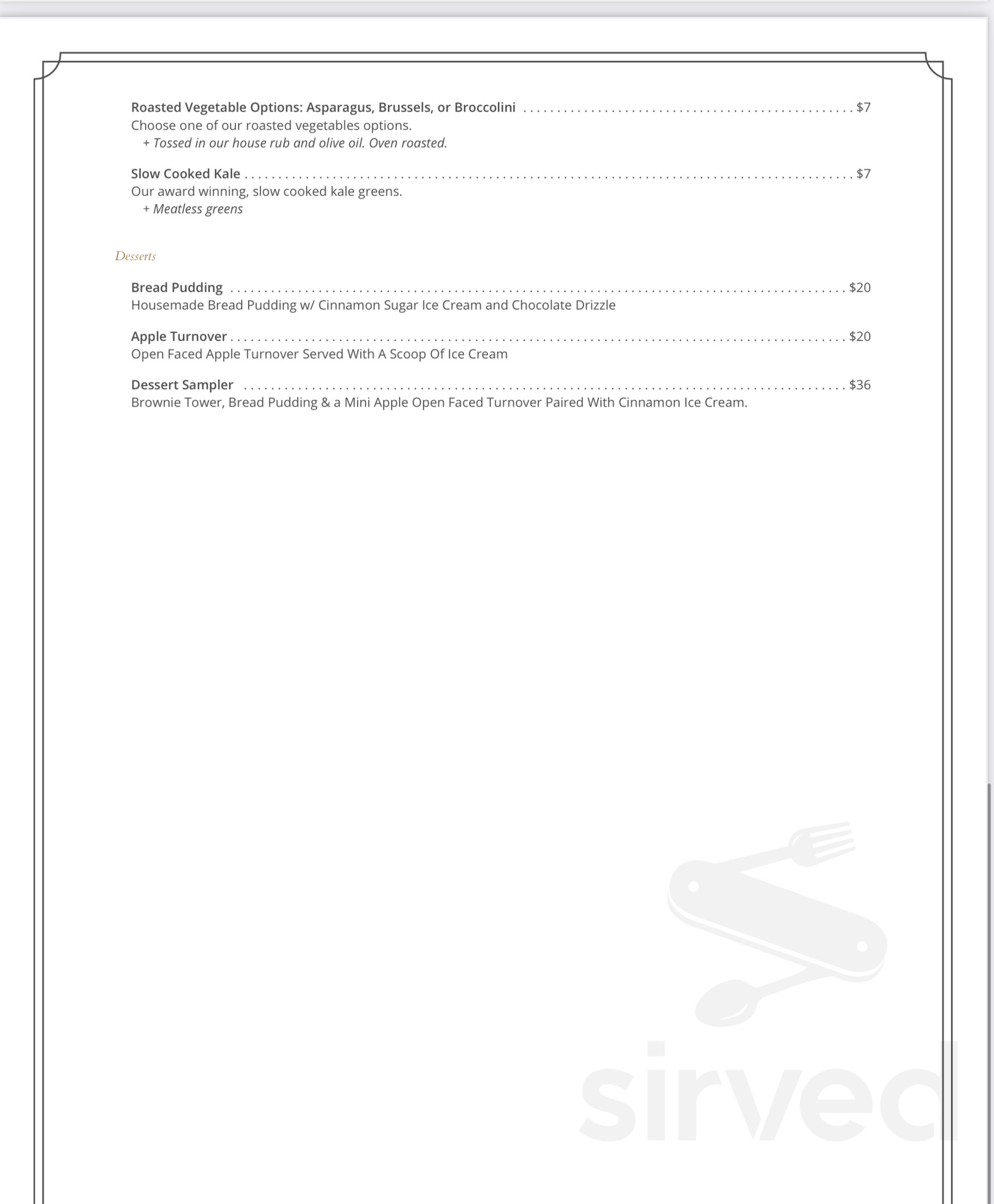 Papi Cuisine menu in Baltimore, Maryland, USA