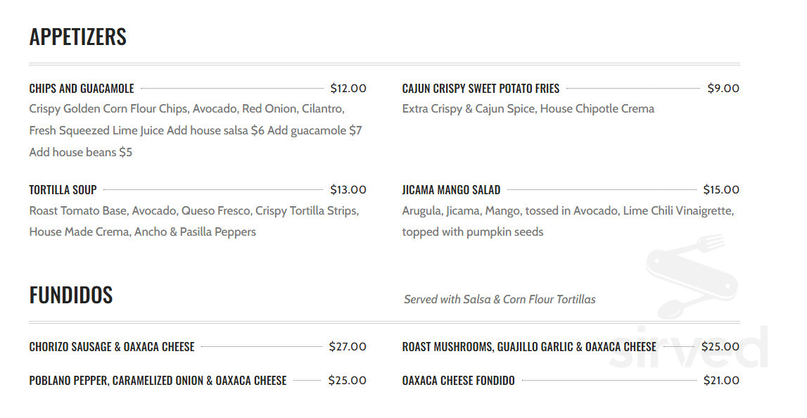 Menu - Burlington ON's Pepe and Lela's Eatery | Sirved