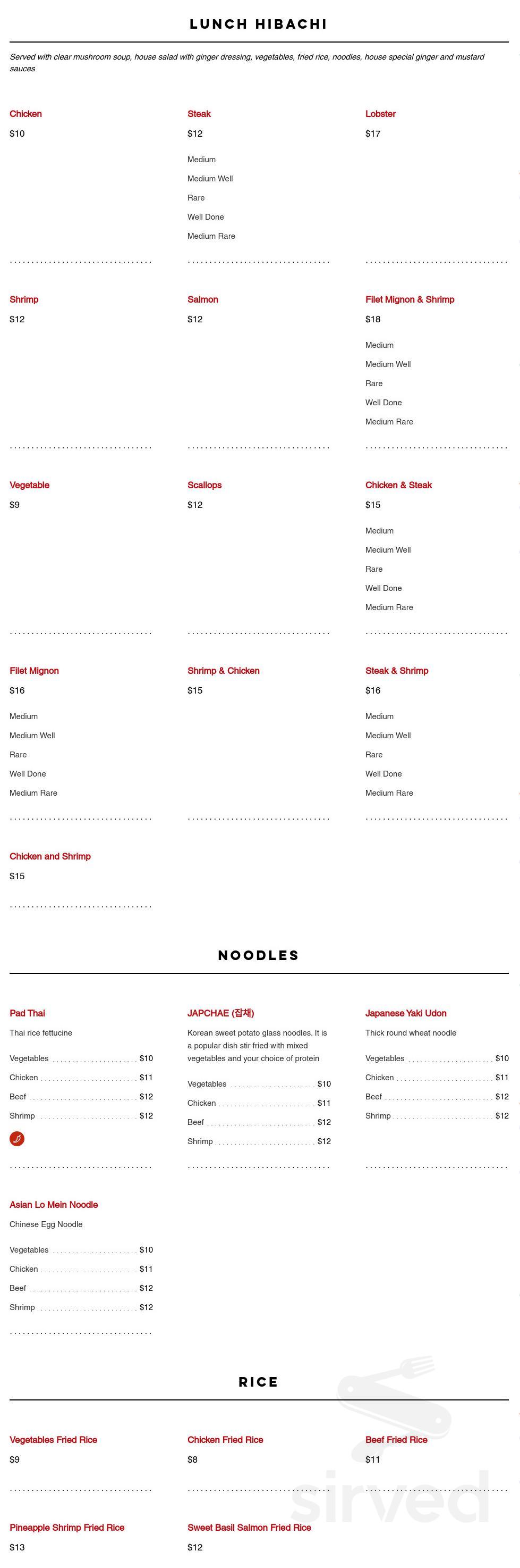 Misimi - Hibachi. Asian Fusion. Sushi. Bar menu in Shelton, Connecticut ...