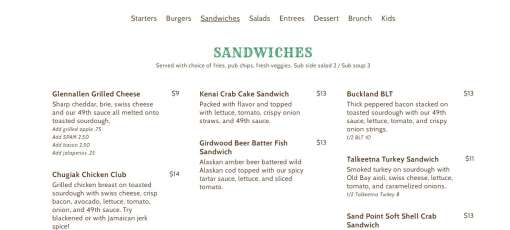 Menu for The 49th Food & Spirits in Denver, CO | Sirved