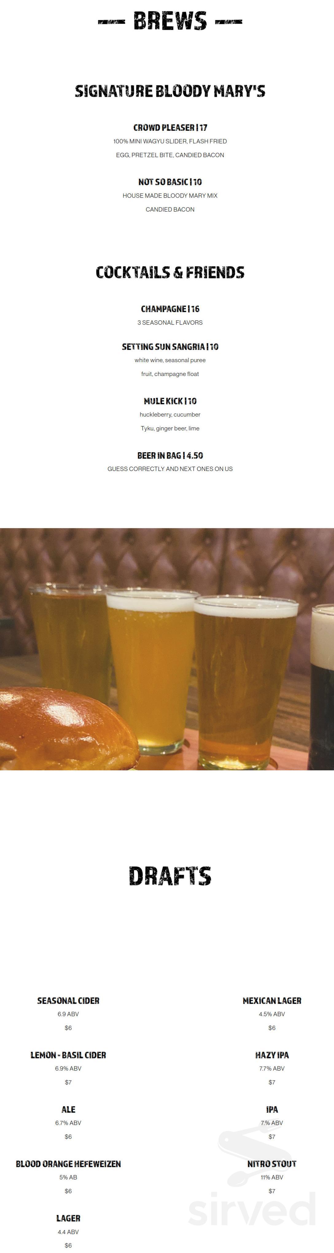 Menu for Sid's Garage in Meridian, ID | Sirved