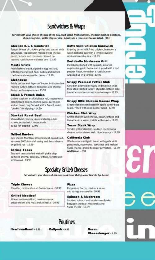 Melanie Pringles Restaurant menu in Whitby, Ontario, Canada