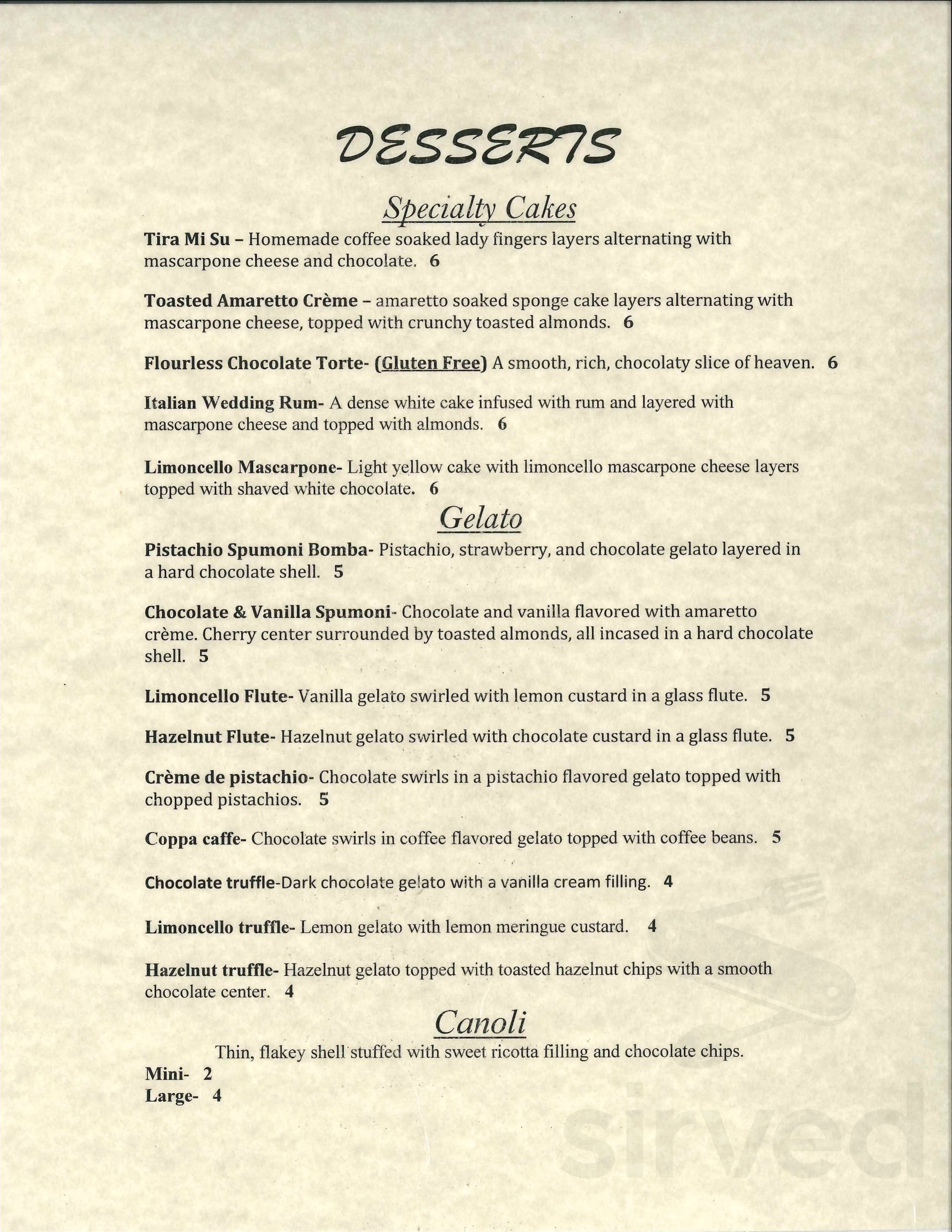 Boccardi's Italian Imports menus in Springfield, Illinois, United States