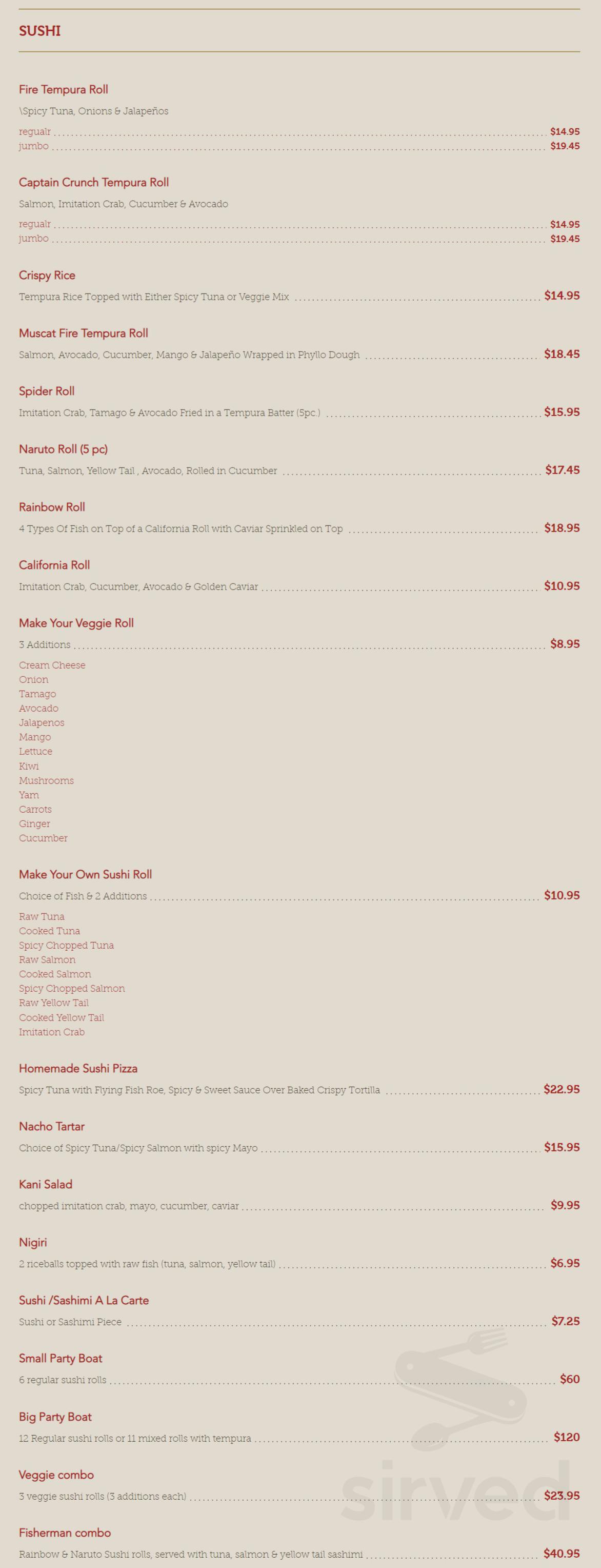 Cafe Muscat menu in Fresh Meadows, New York, USA