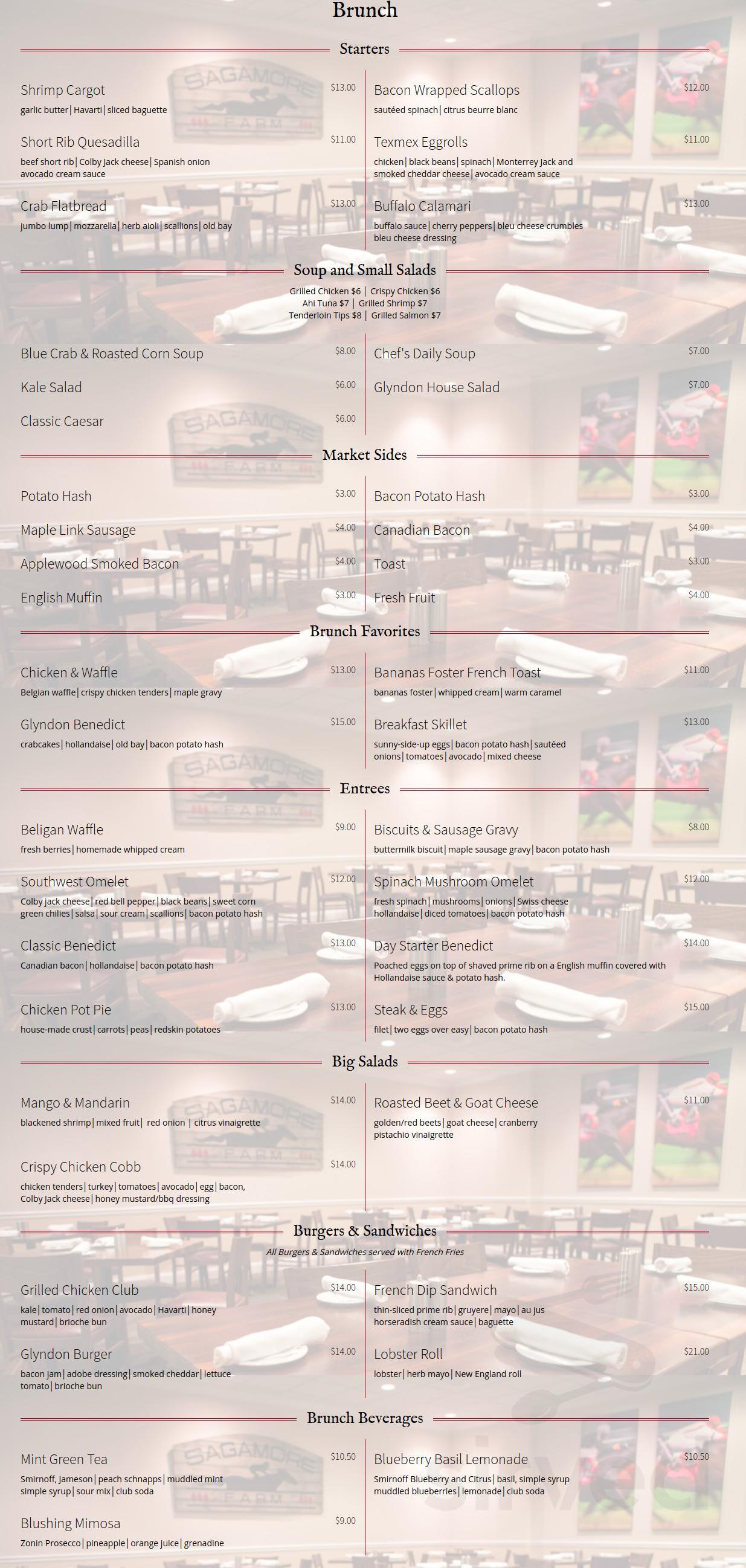 Glyndon Grill menu in Glyndon, Maryland, USA