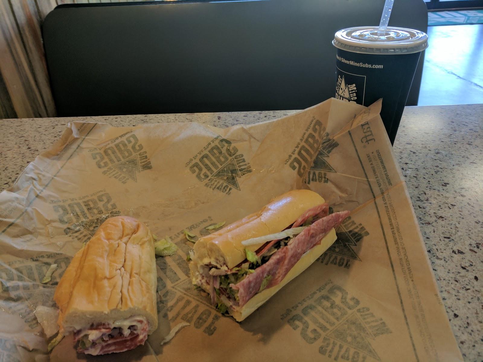 Silver Mine Subs menu in Westminster, Colorado, USA