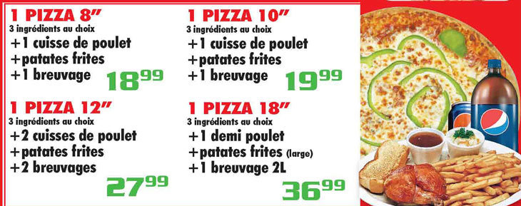 Pizza Welat menu in Québec, Quebec, Canada