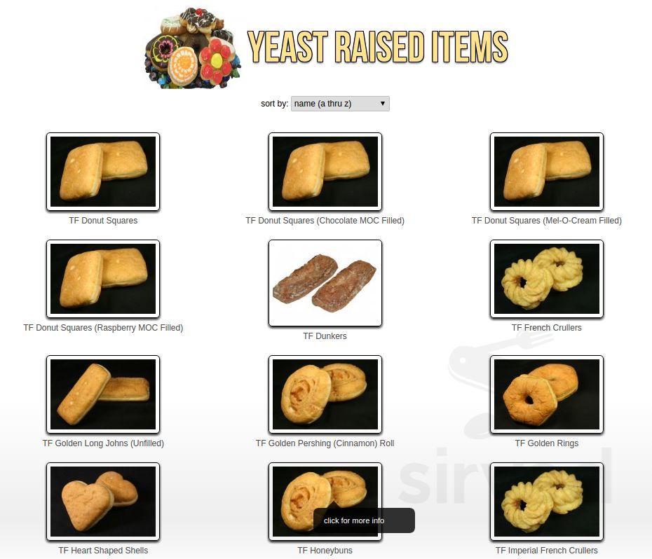 Mel-O-Cream Donuts menu in Springfield, Illinois, USA
