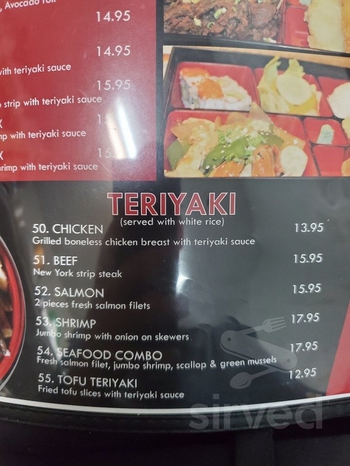 Ogawa menu in Morgantown, West Virginia, USA