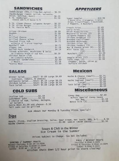 Fostoria Grocery II menu in Fostoria, Michigan, USA