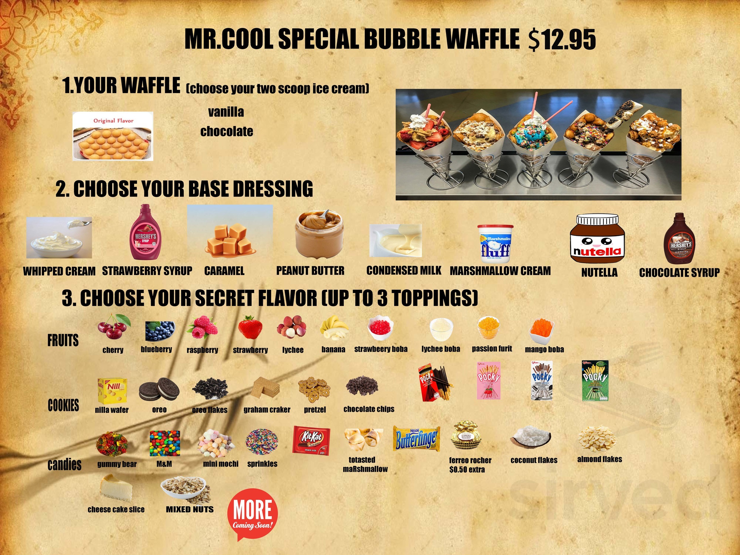 Mr.cool Ice Cream menu in Miami, Florida, USA