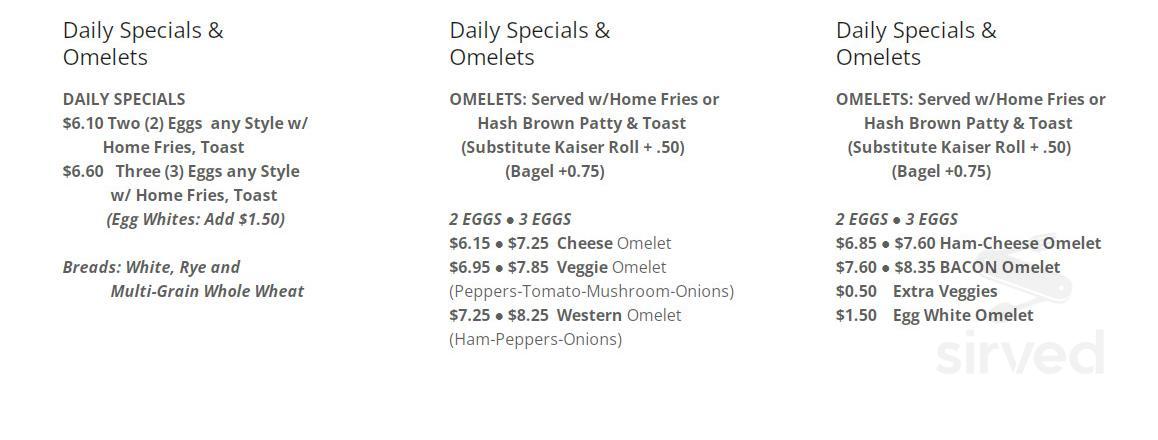 Home Plate Deli menu in Kingston, New York, USA